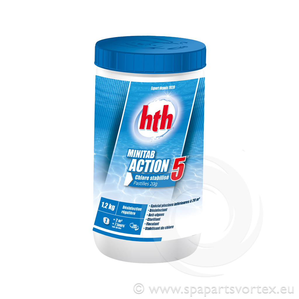 hth Minitab Action 5 (1,2kgs ; 20g tablets) | VBV